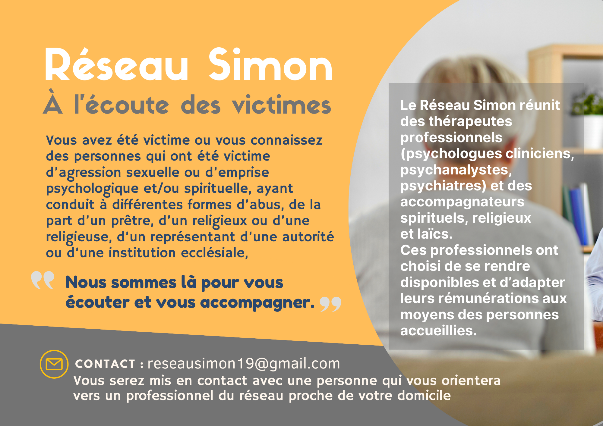 Le "Réseau Simon", à l'écoute des victimes d'abus - Corref